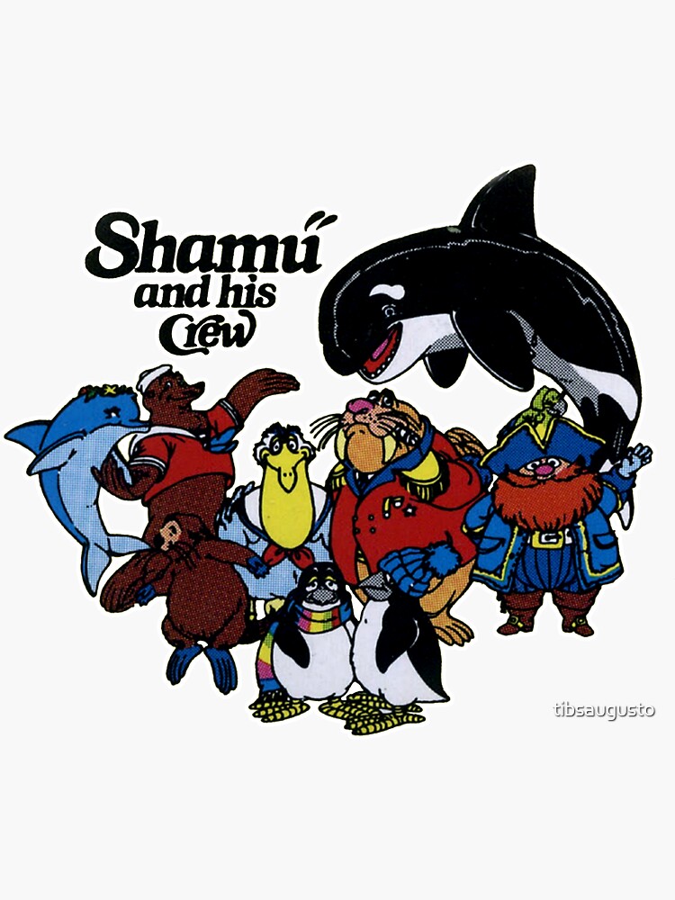 "Shamu and his Crew" Sticker for Sale by tibsaugusto | Redbubble