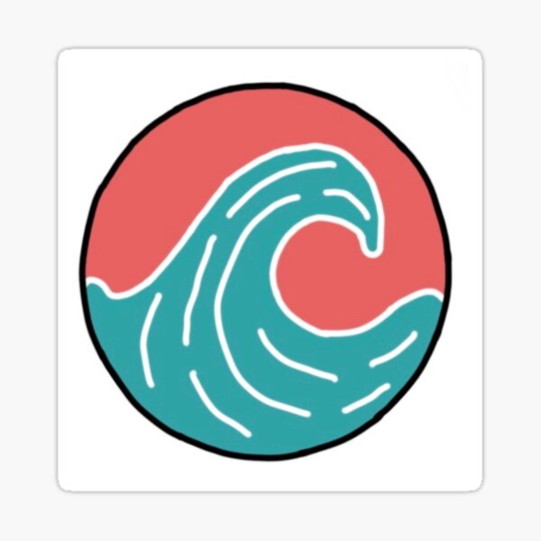 "wavy" Sticker by alexisthang | Redbubble