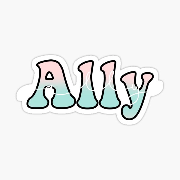 "Ally custom" Sticker for Sale by chloemadesigns | Redbubble