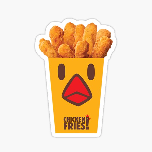 "Chicken Fries" Sticker for Sale by kaitlintaylaa | Redbubble