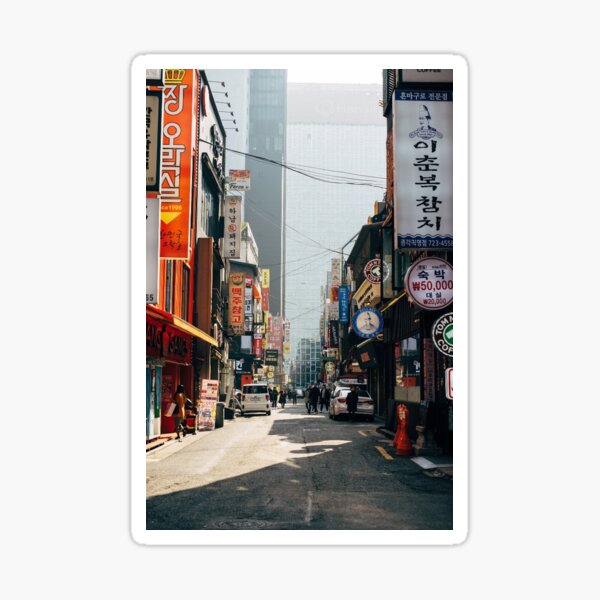 "Seoul street" Sticker for Sale by stunning-design | Redbubble