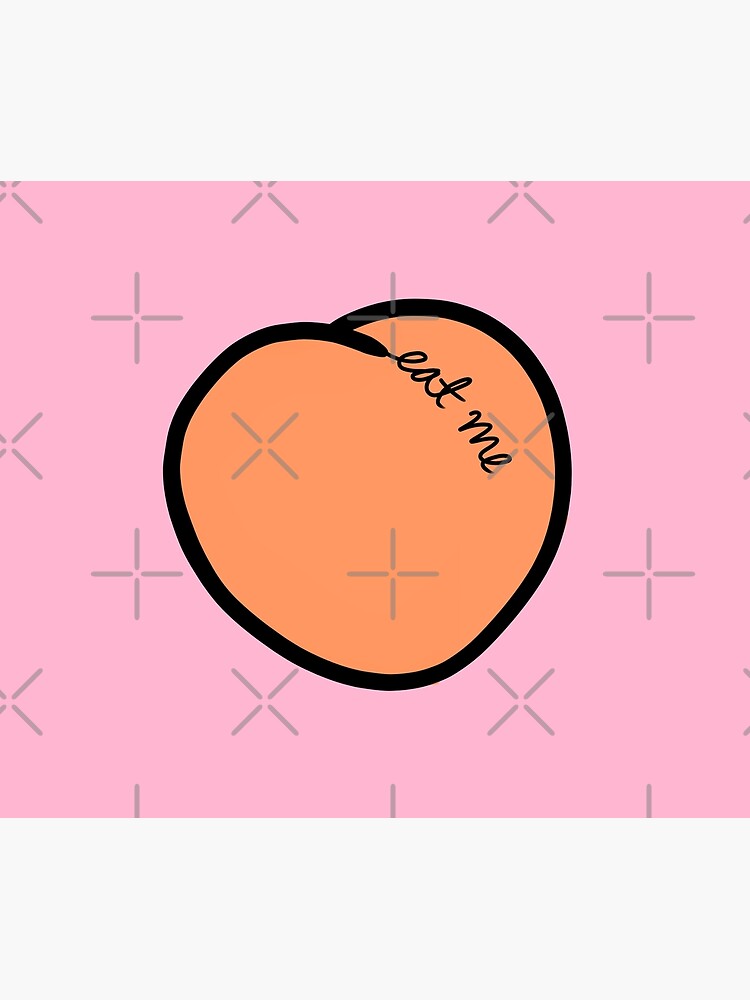 "Eat Me Cursive Peach" Art Print for Sale by tinyteacups | Redbubble