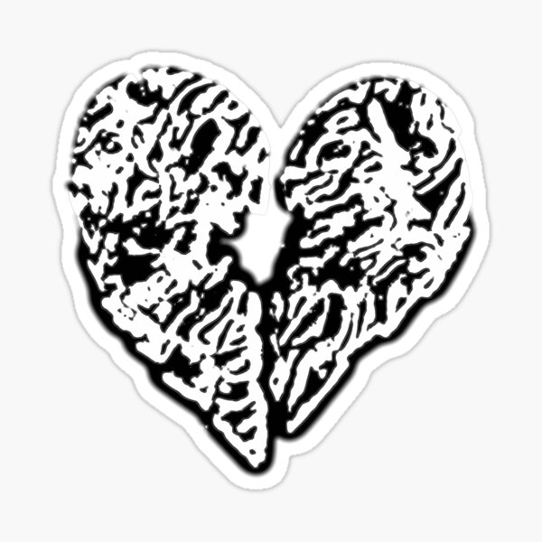 "Broken Heart" Sticker for Sale by Mlg1103 | Redbubble