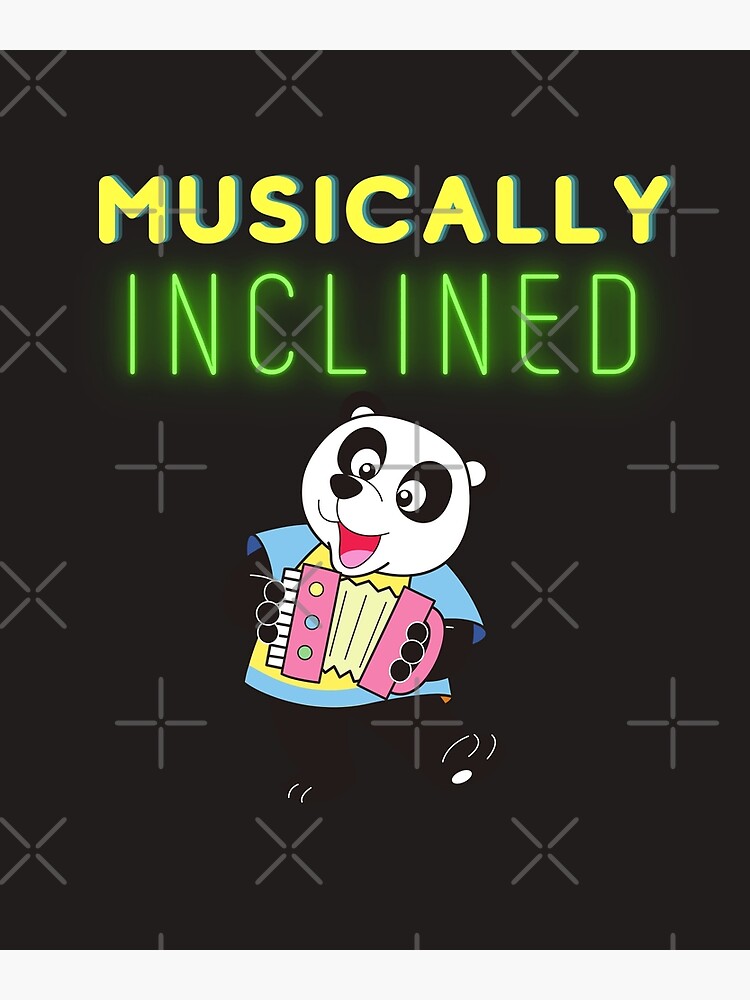 "Musically Inclined - Panda with accordion design" Poster by Sweet ...