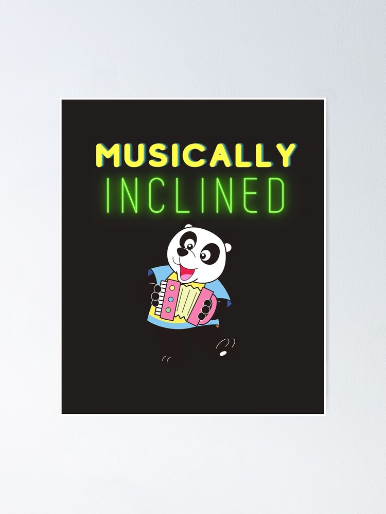"Musically Inclined - Panda with accordion design" Poster by Sweet ...