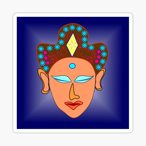 "Lord Buddha Face" Sticker by creative85 | Redbubble