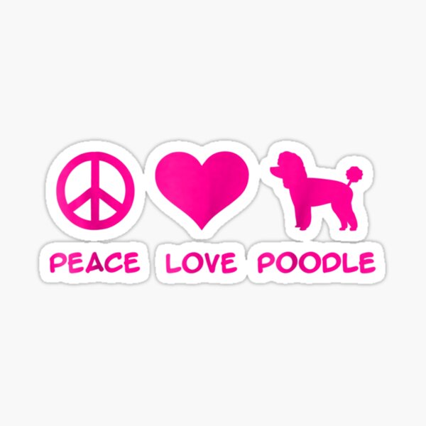 "Peace love Poodle " Sticker for Sale by QetarPojani | Redbubble
