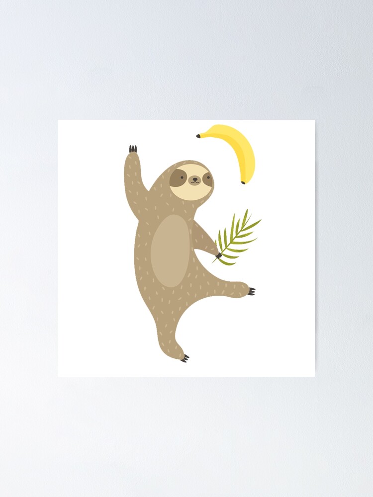 "sloths art" Poster by zanbo | Redbubble