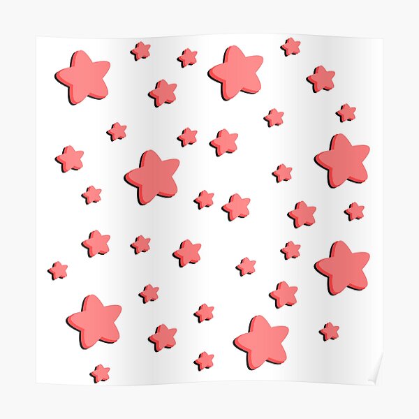 "Pastel red cute starts set" Poster for Sale by FernwehFaraway | Redbubble