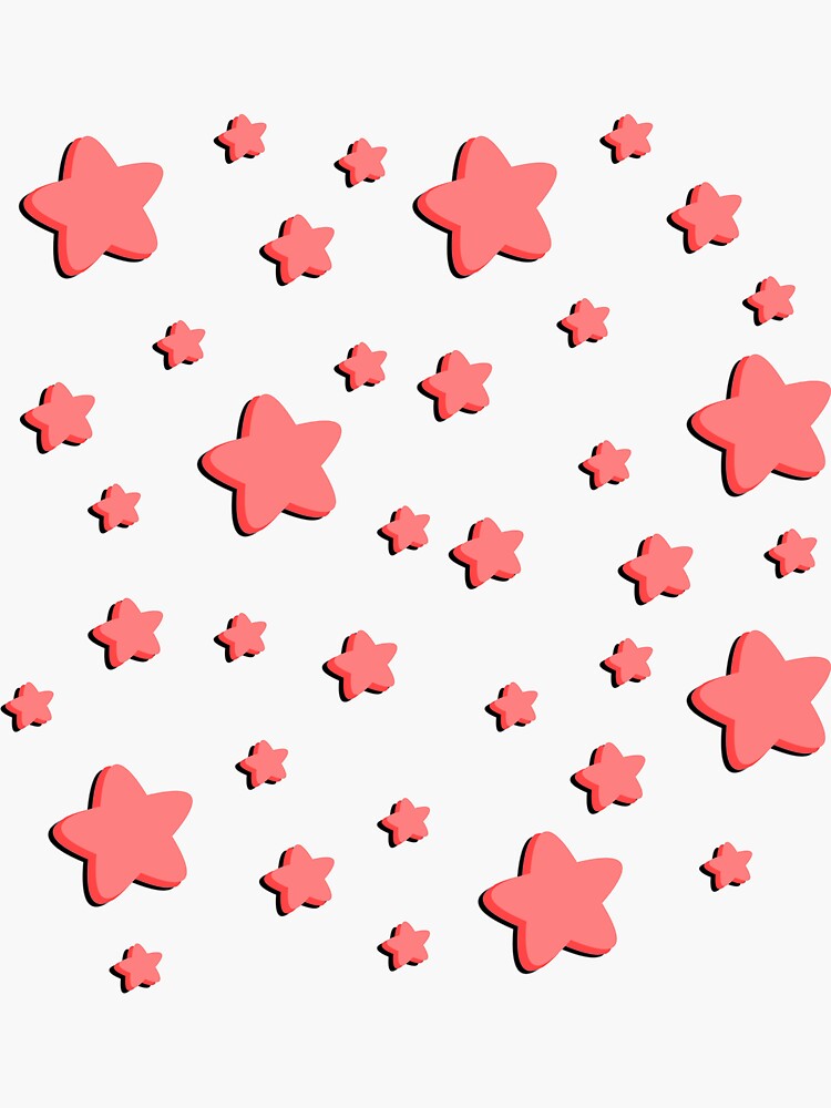 "Pastel red cute starts set" Sticker by FernwehFaraway | Redbubble