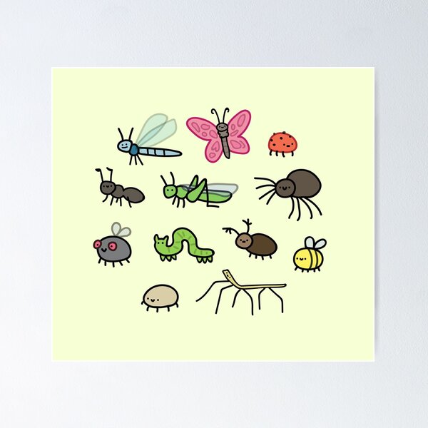 "bug friends" Poster for Sale by TeaBag114 | Redbubble