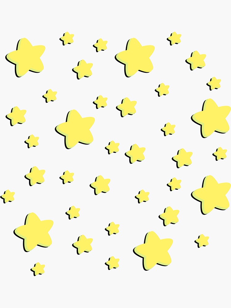 "Pastel Yellow cute stars set" Sticker for Sale by FernwehFaraway ...