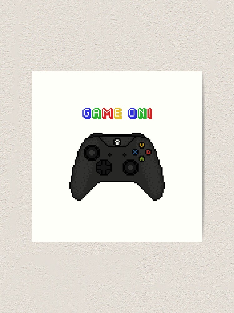 "GAME ON! - Xbox Controller (Black) Pixel Art" Art Print by peex-art ...