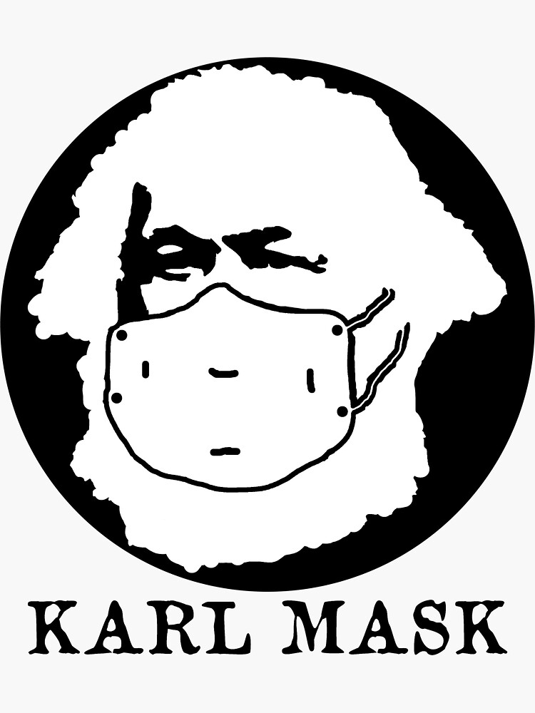 "KARL MASK!" Sticker for Sale by francoisville | Redbubble