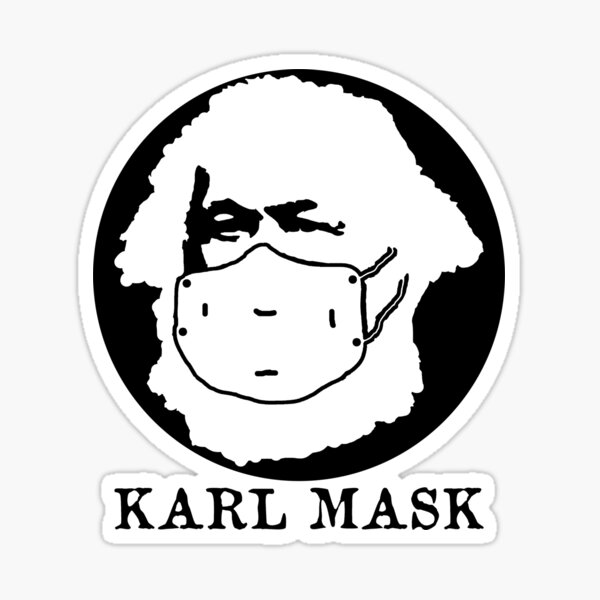 "KARL MASK!" Sticker for Sale by francoisville | Redbubble