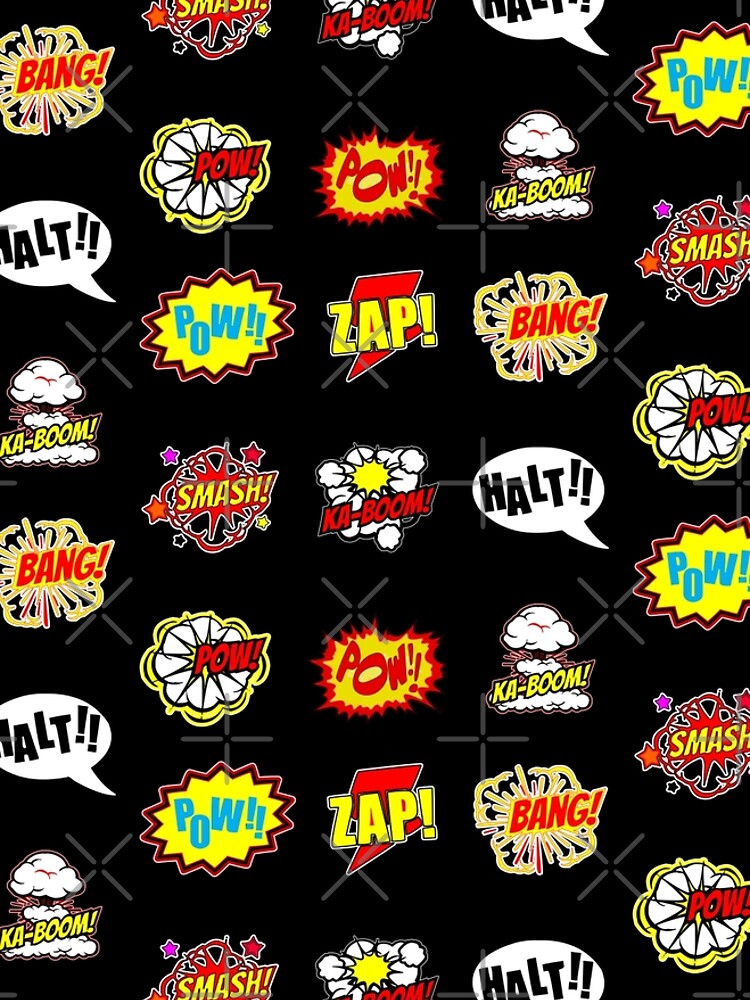 "Superhero Sound Effect Comic Noises and Sounds 2" Graphic T-Shirt ...