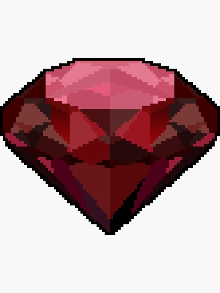 "Pixel Ruby" Sticker for Sale by chipdesigns | Redbubble