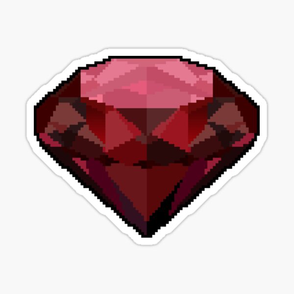 "Pixel Ruby" Sticker for Sale by chipdesigns | Redbubble
