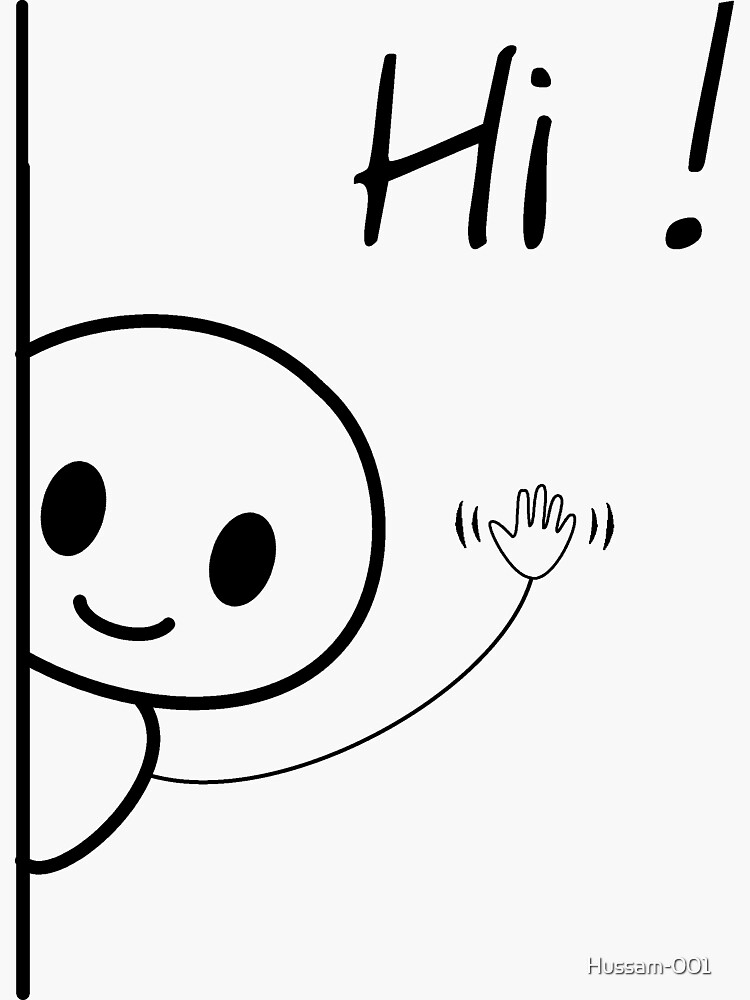 "Funny stick figure hiding" Sticker for Sale by Hussam-001 | Redbubble