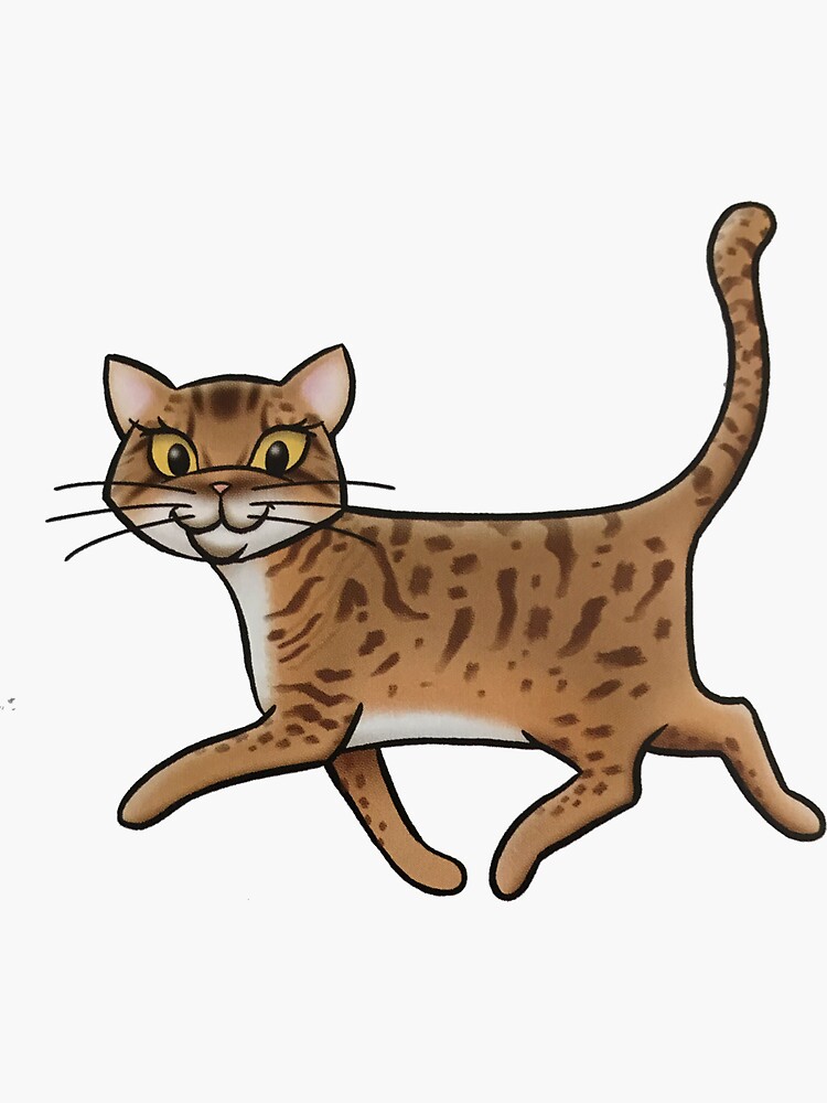 Pegatina «Gato de dibujos animados» de JDM20 | Redbubble