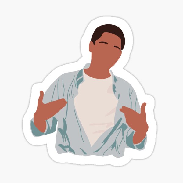 "cartoon obama meme white shirt" Sticker for Sale by averyyyy12 | Redbubble