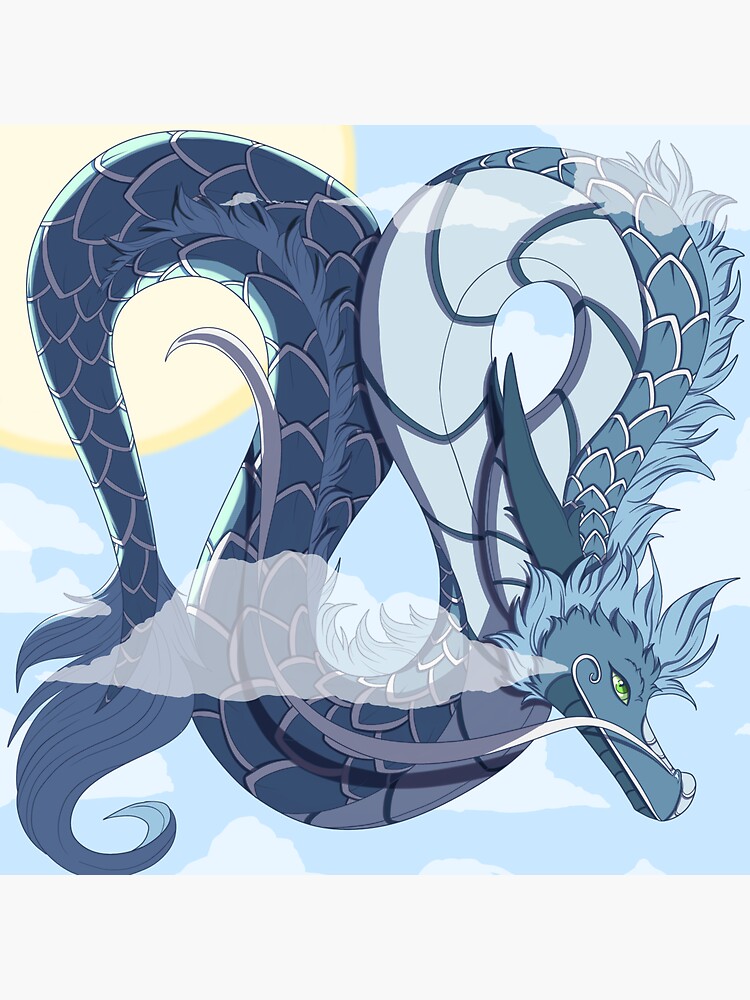 "Air Elemental Dragon" Sticker by Bekssketches | Redbubble