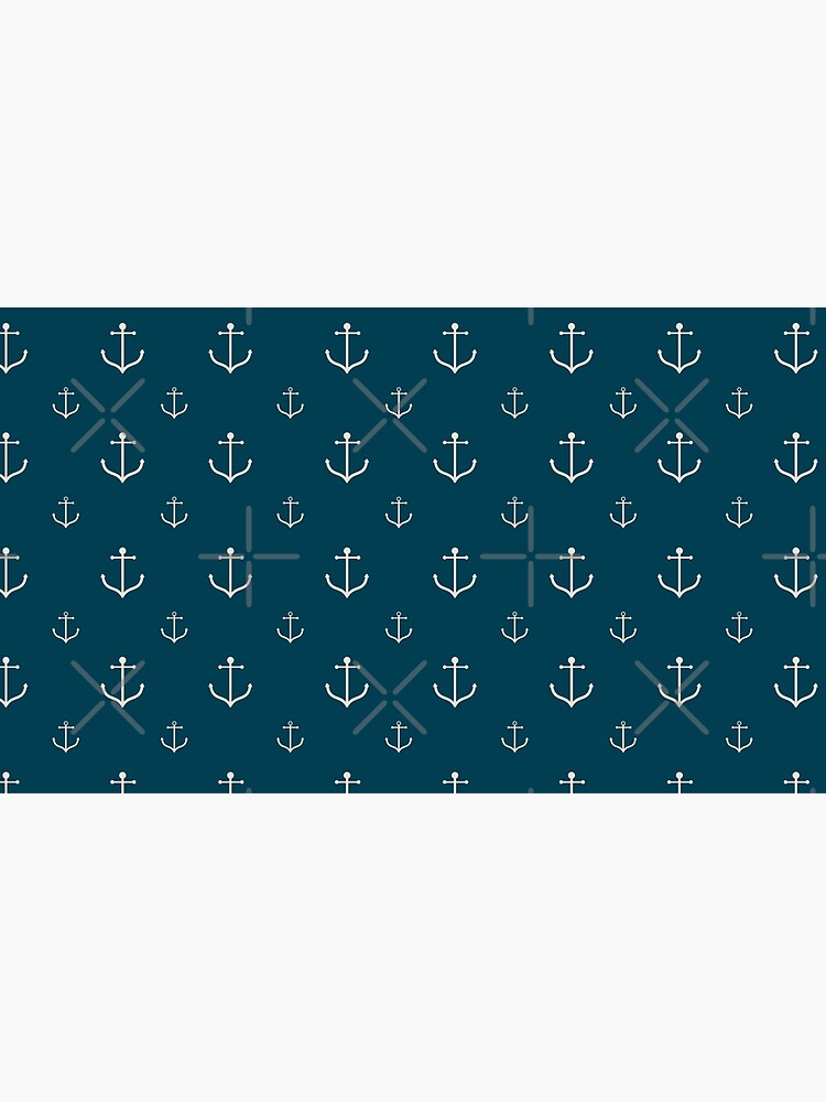 Póster «Patrón de ancla de fondo azul ancla blanca» de DerSenat | Redbubble