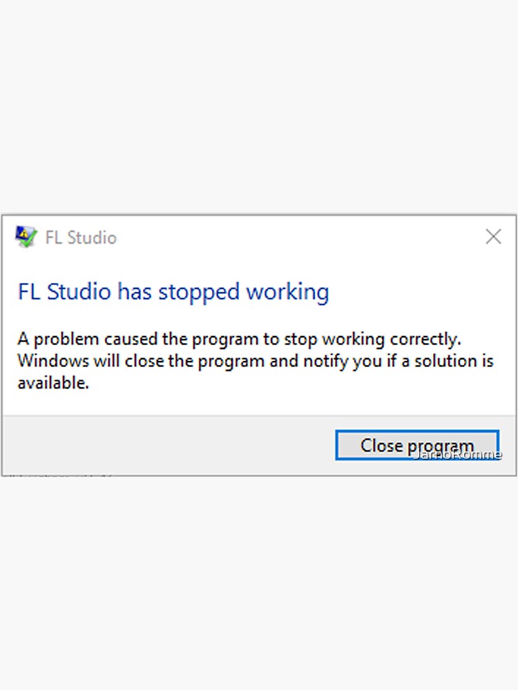 "FL Studio Crash" Sticker for Sale by JarnoRomme | Redbubble