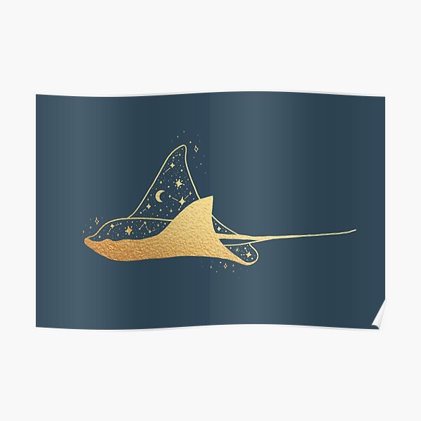 "Manta Rochen Gold " Poster von pinapurri | Redbubble