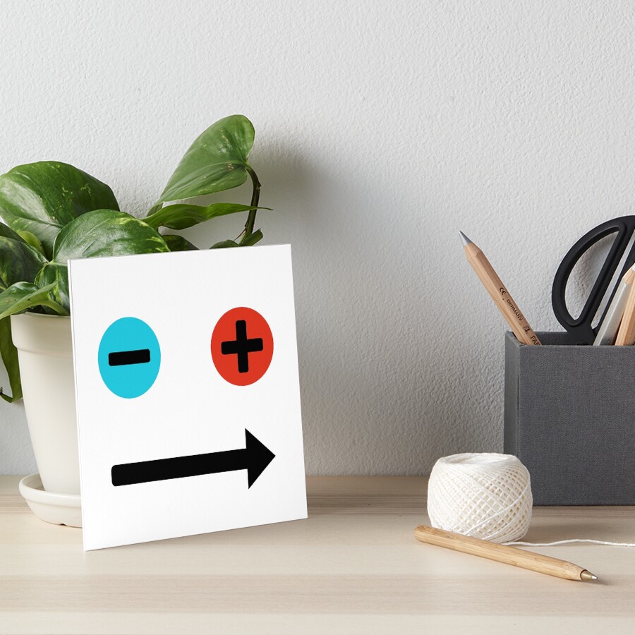 "Red Plus & Blue minus face" Art Board Print by Student-Made | Redbubble