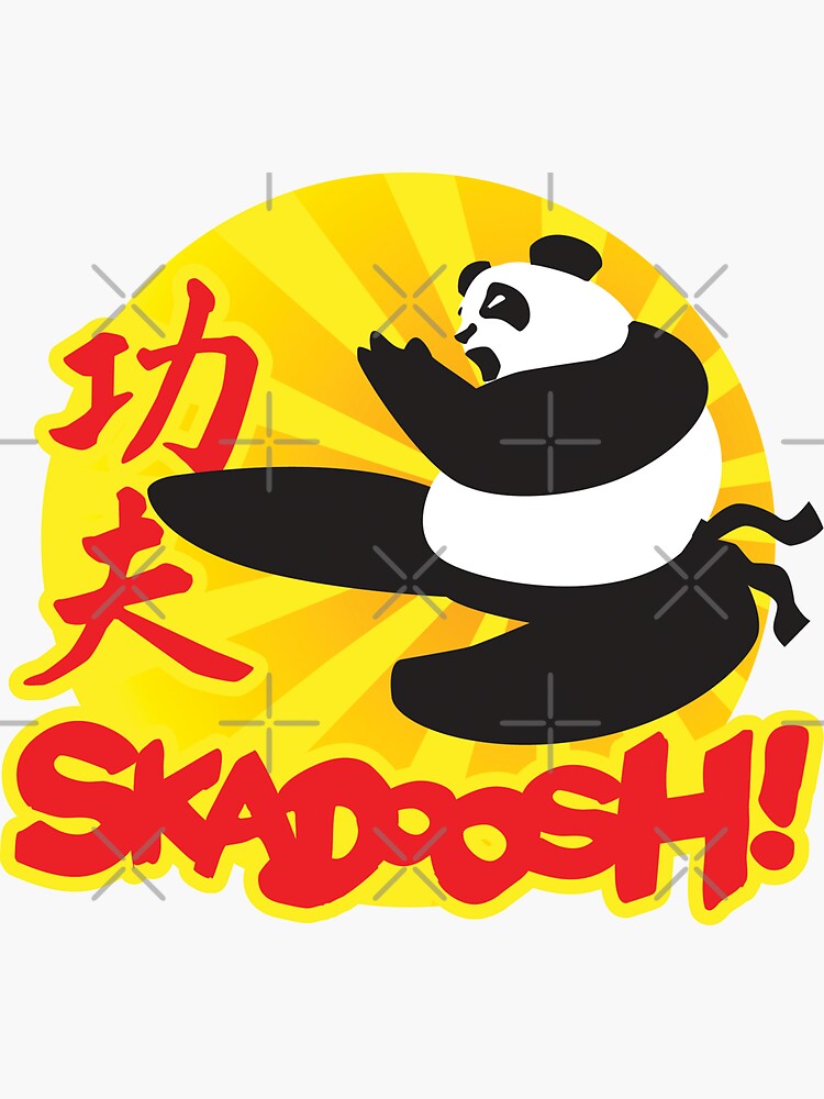 "Skadoosh - I know Kung Fu" Sticker for Sale by DetourShirts | Redbubble