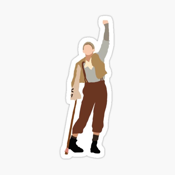 "newsies crutchie" Sticker for Sale by stickersbyfiona | Redbubble