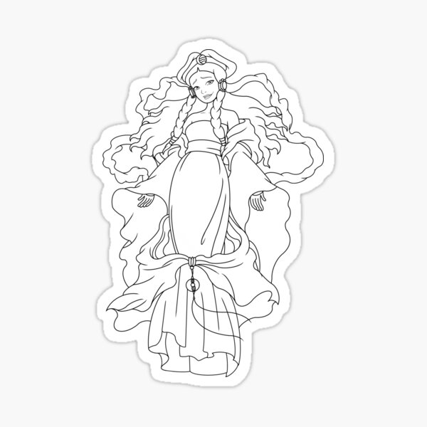 "Princess Yue Lineart" Sticker by artsy-cici | Redbubble