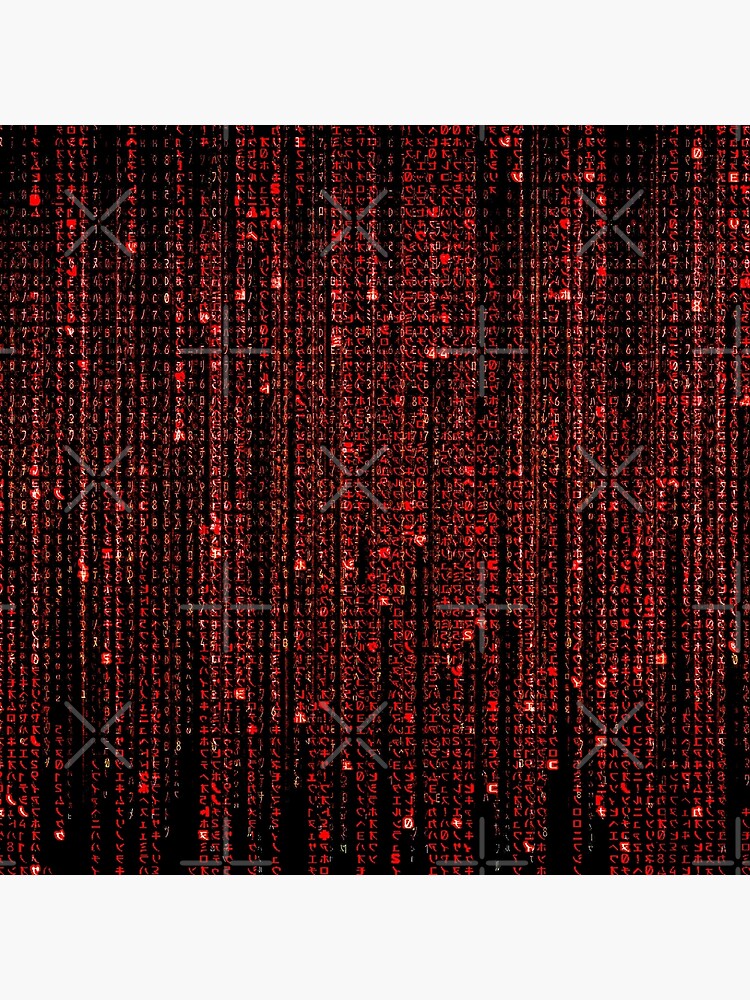 "Red HD Matrix Digital Rain" Throw Pillow for Sale by mangoBird | Redbubble