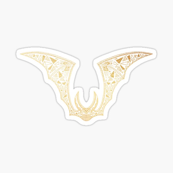"Golden Bat geometric" Sticker for Sale by pinapurri | Redbubble