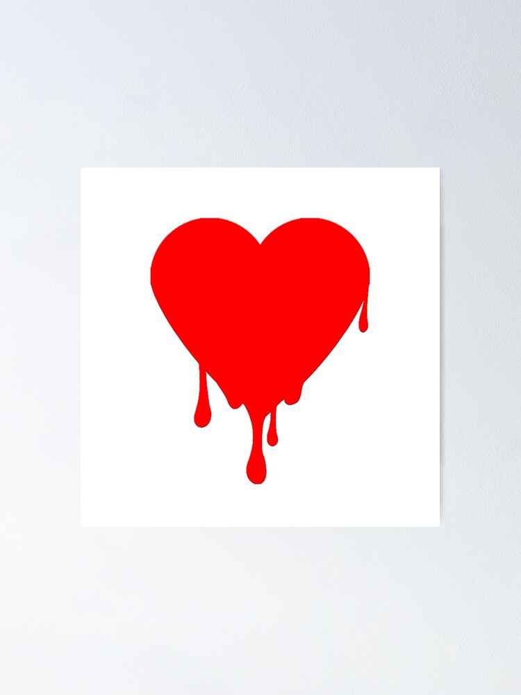 "Red heart dripping" Poster by jama777 | Redbubble