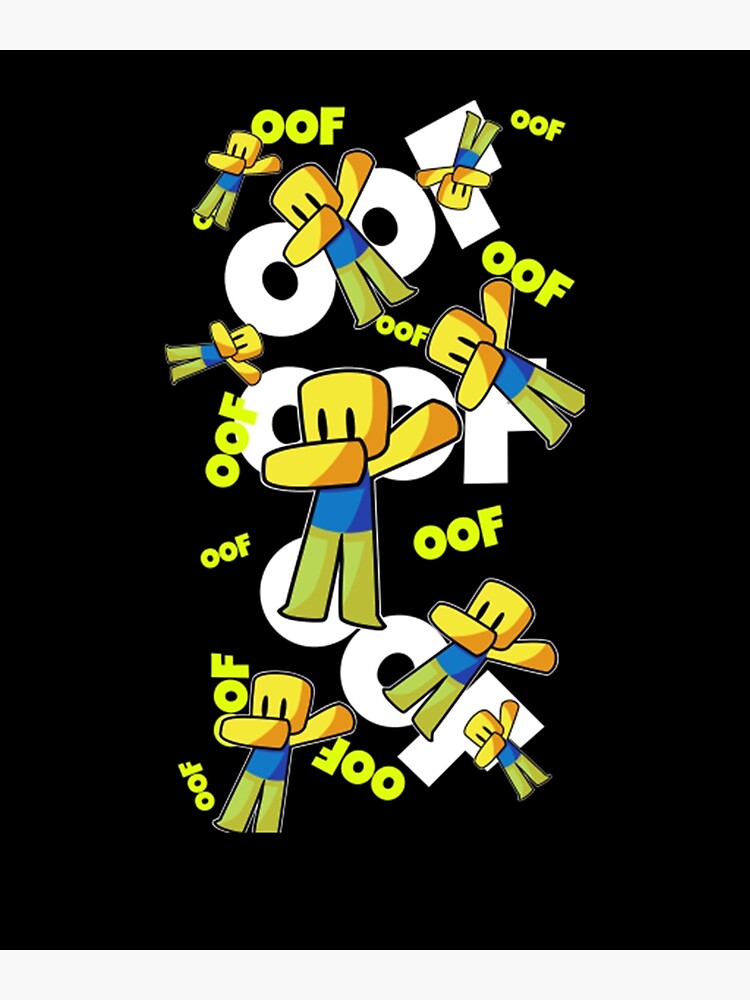 "Roblox Pattern Oof Dabbing Dab Hand Drawn Gaming" Poster by ...