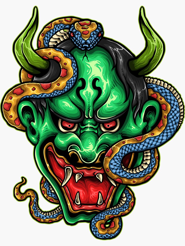 "Aztec Monster with snakes" Sticker for Sale by anne-monsters | Redbubble