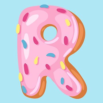 "Colorful Sprinkles Pink Donut - Letter R" Sticker for Sale by Alicia C ...