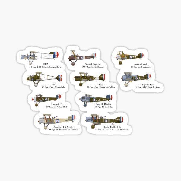 "RFC Aircraft WWI" Sticker for Sale by Antilles | Redbubble