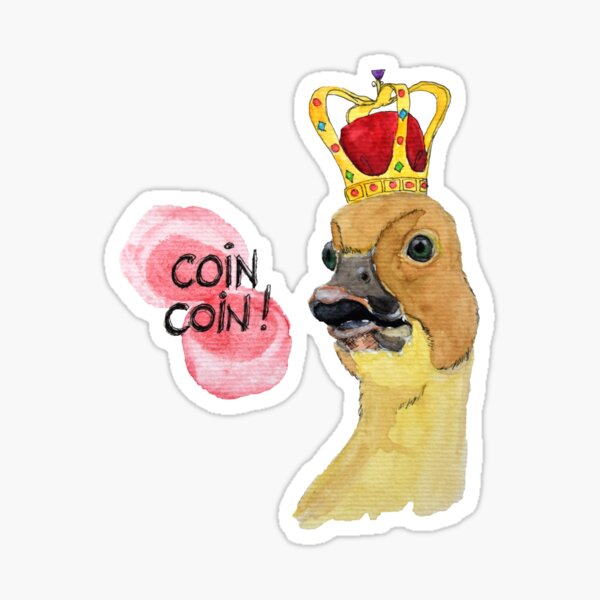 "Royal Quack Quack!" Sticker for Sale by BobaLova | Redbubble