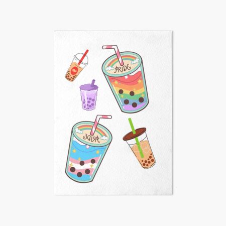 "GAY BOBA or...LGBTQ Bubble Tea" Art Board Print by SpicyCherrys ...