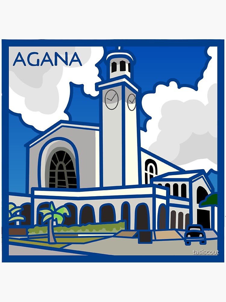"Agana Guam Cathedral" Sticker for Sale by tasiscout | Redbubble