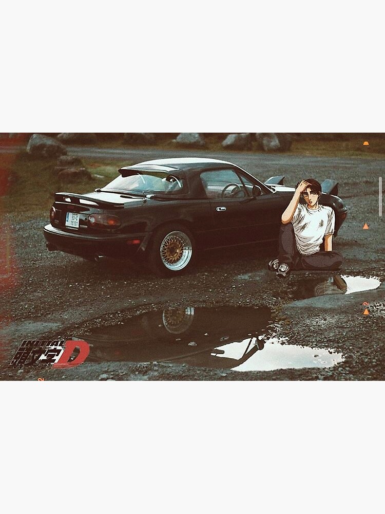 "initial d miata" Sticker for Sale by EBW-EDITS | Redbubble