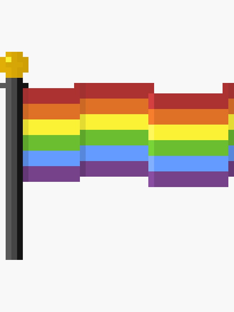 "Pixel Pride Flag" Sticker for Sale by Wafflezz | Redbubble