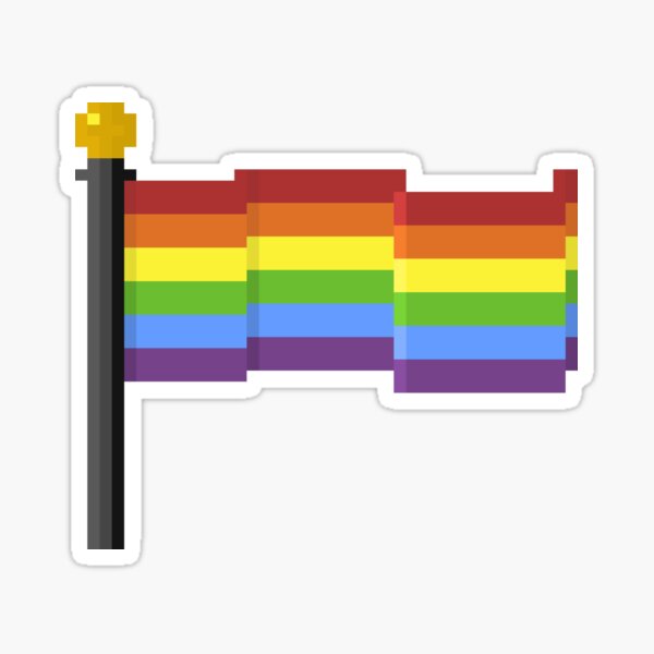 "Pixel Pride Flag" Sticker for Sale by Wafflezz | Redbubble