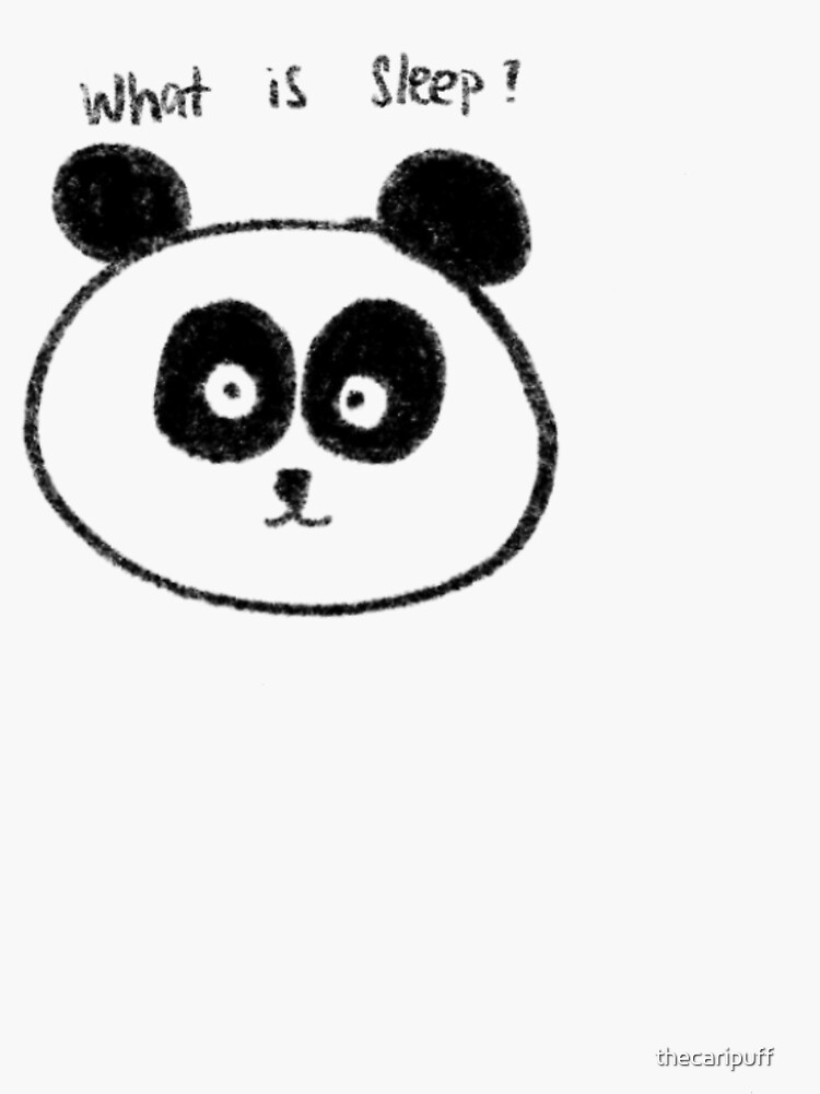 "What is sleep panda meme " Sticker for Sale by thecaripuff | Redbubble