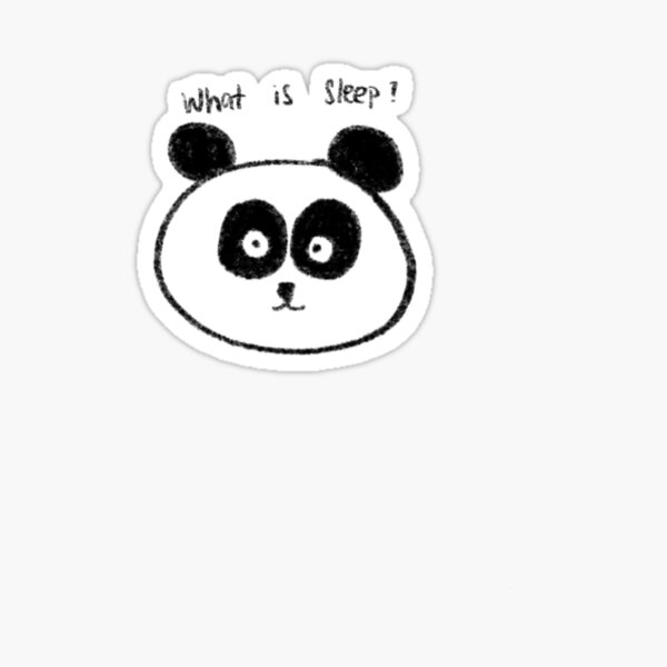 "What is sleep panda meme " Sticker for Sale by thecaripuff | Redbubble