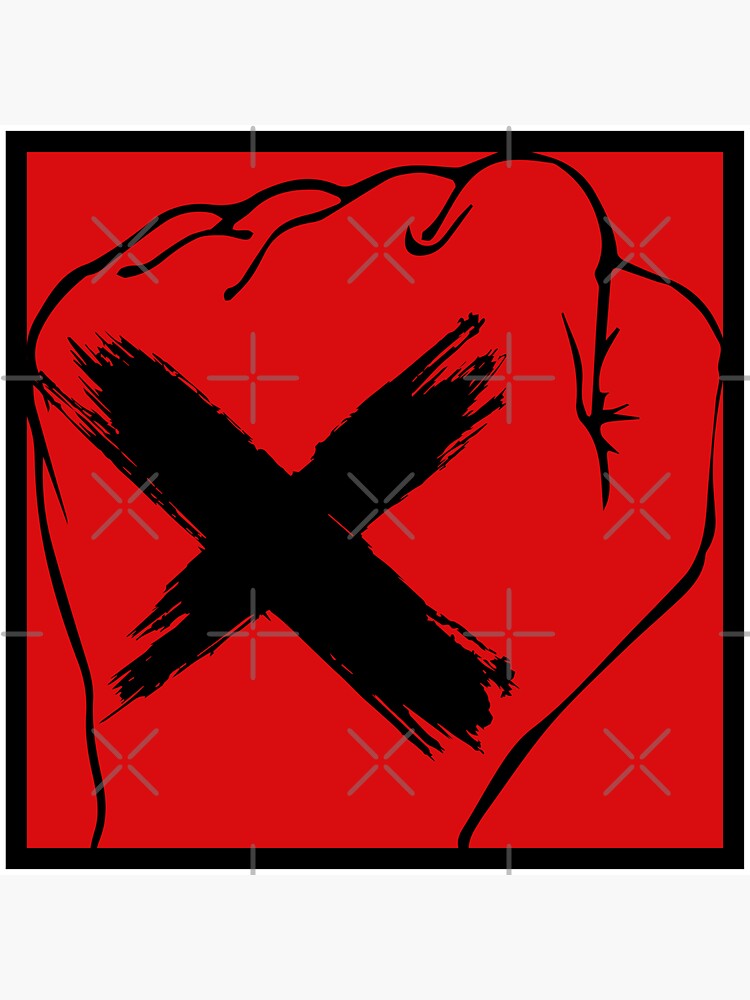 "Straight Edge (Hand)" Sticker for Sale by phildistress | Redbubble