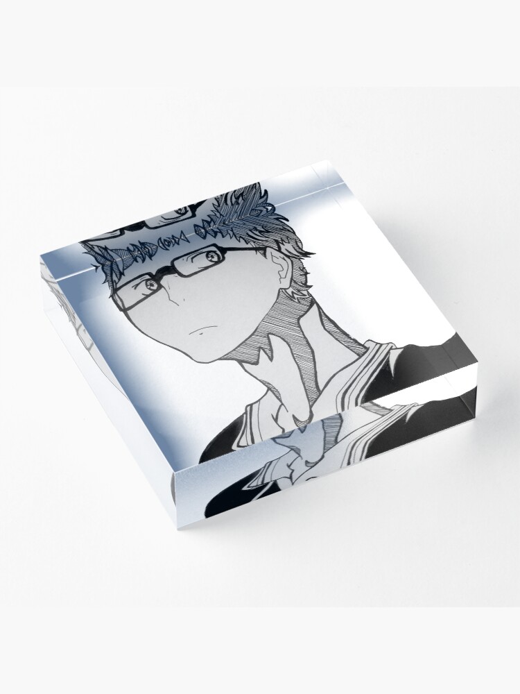 "Tsukishima Haikyuu" Acrylic Block for Sale by kais-alibi | Redbubble